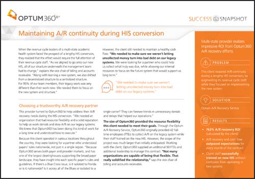 A/R Recovery Services Provide Revenue Continuity | Optum