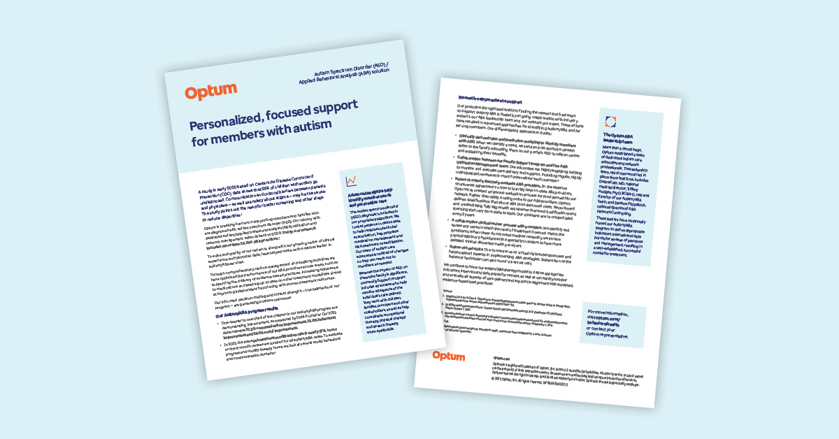 Personalized Support for Members with Autism | Optum